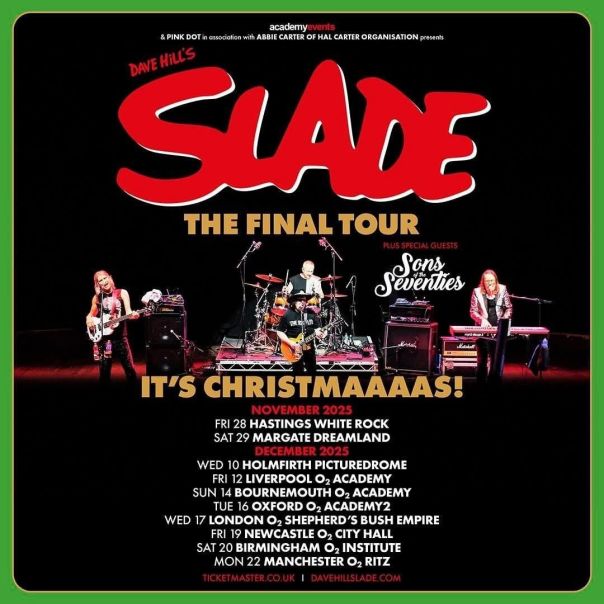 Live review: Slade at White Rock Theatre, Hastings 28/11/25 | Darren's ...